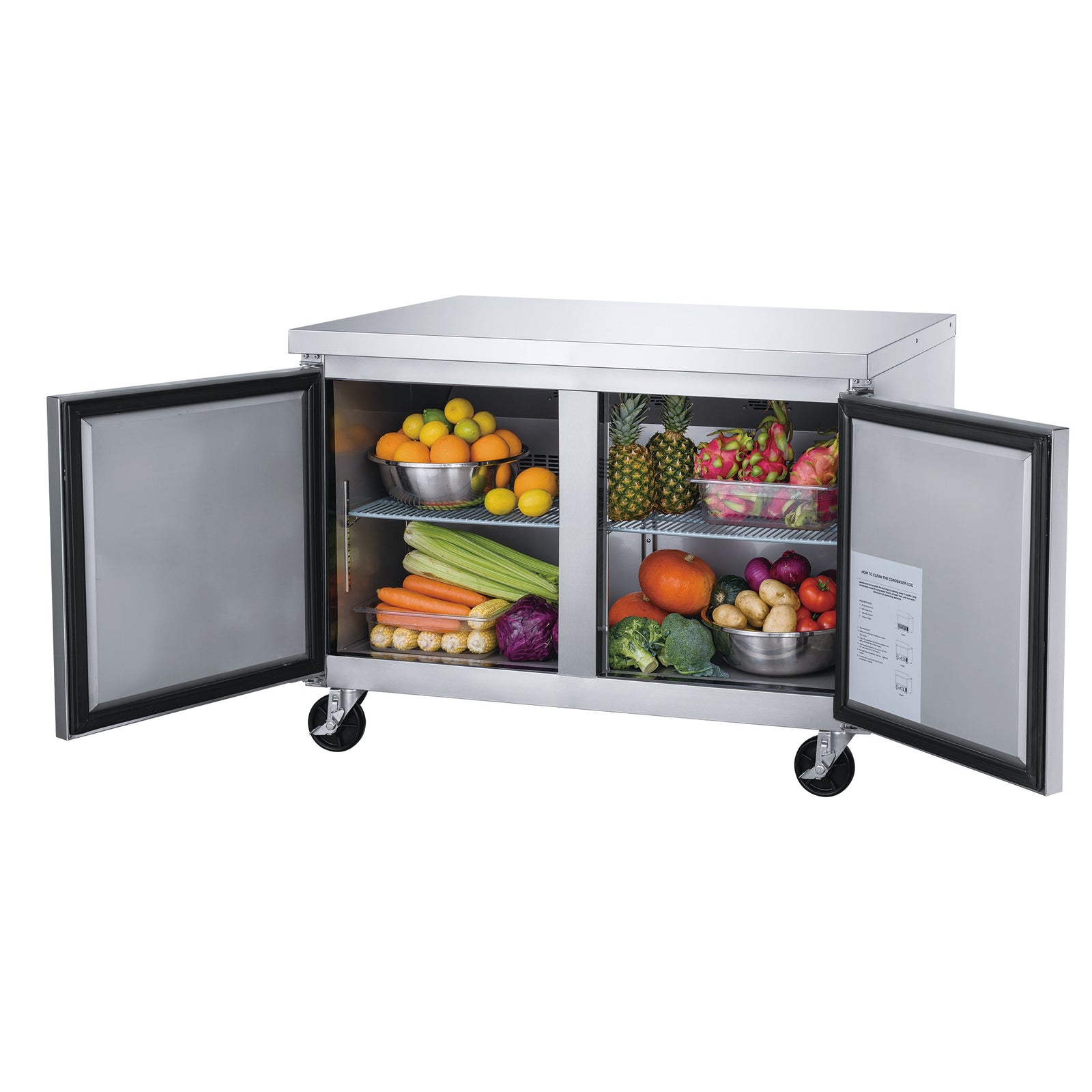 EUC50R 2-Door Undercounter Commercial Refrigerator – Elite Kitchen Supply